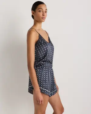 Quince Satin Pajama Shorts - Tiny Diamonds