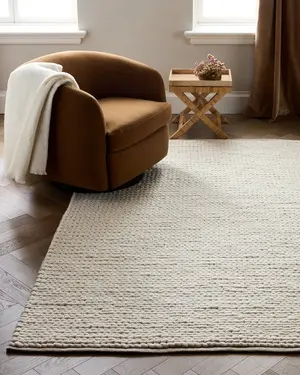 Quince Chunky Hand Braided Wool Rug - Neutral