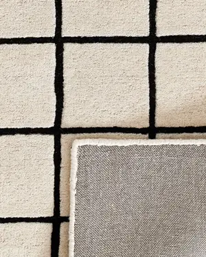 Quince Bowie Wool Rug - Ivory
