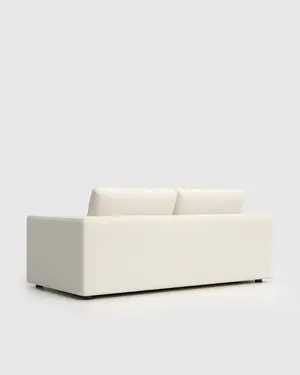 Quince Ashford Deep Seat Sofa In Performance Chenille Linen Blend - Eggshell