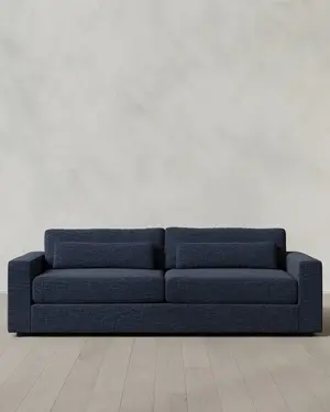 Quince Ashford Deep Seat Sofa In Performance Chenille Linen Blend - Ink