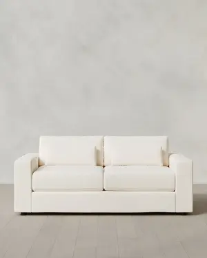Quince Ashford Deep Seat Sofa In Performance Chenille Linen Blend Marshmallow