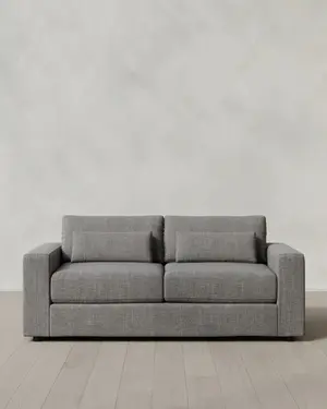 Quince Ashford Deep Seat Sofa In Performance Chenille Linen Blend Slate