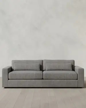 Quince Ashford Deep Seat Sofa In Performance Chenille Linen Blend - Slate
