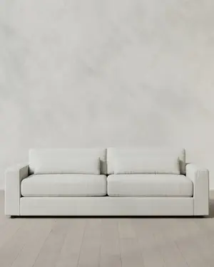 Quince Ashford Deep Seat Sofa In Performance Chenille Linen Blend - Sorrell
