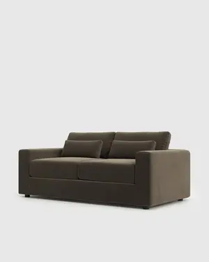 Quince Ashford Deep Seat Sofa In Performance Velvet - Ivory