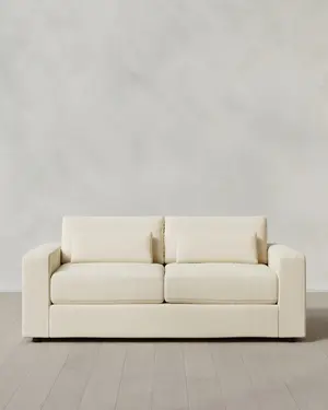 Quince Ashford Deep Seat Sofa In Performance Velvet - Ivory