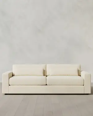 Quince Ashford Deep Seat Sofa In Performance Velvet - Ivory