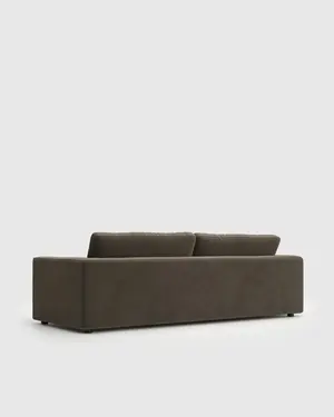 Quince Ashford Deep Seat Sofa In Performance Velvet - Ivory