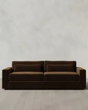 Quince Ashford Deep Seat Sofa In Performance Velvet Java
