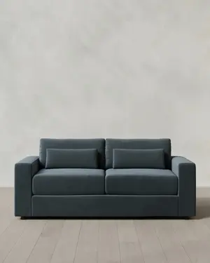 Quince Ashford Deep Seat Sofa In Performance Velvet - Pine