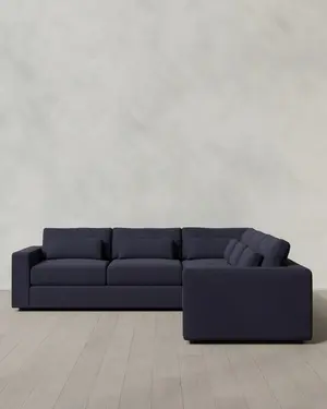 Quince Ashford Deep Seat L Sectional - Navy