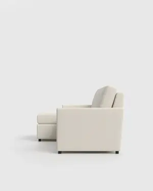 Quince Brennan Performance Chenille Linen Blend Chaise Sectional - Sorrell