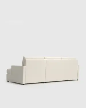 Quince Brennan Performance Chenille Linen Blend Chaise Sectional - Sorrell