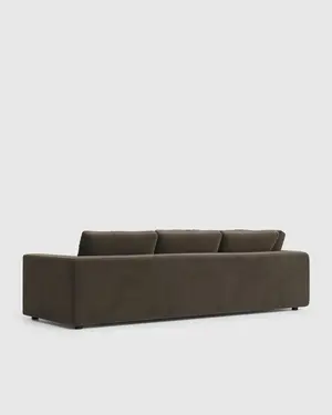 Quince Ashford Deep Seat L Sectional In Performance Velvet - Ivory