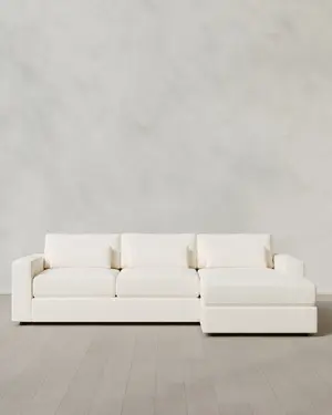 Quince Ashford Deep Seat Chaise Sectional Marshmallow