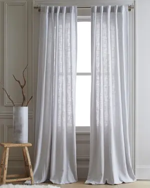 Quince Cotton Sheer Curtain Set Cloud