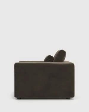 Quince Ashford Deep Seat Chair And A Half In Performance Velvet - Pine