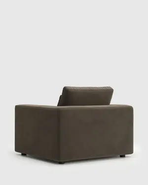 Quince Ashford Deep Seat Chair And A Half In Performance Velvet - Pine