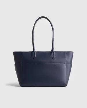 Quince Hudson Tote Italian Leather - Deep Navy