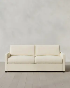 Quince Brennan Sleeper Sofa In Performance Velvet - Ivory