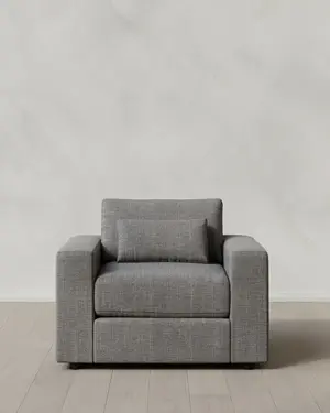 Quince Ashford Deep Seat Chair And A Half In Performance Chenille Linen Blend - Slate