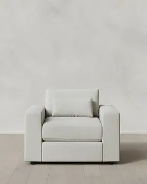Quince Ashford Deep Seat Chair And A Half In Performance Chenille Linen Blend - Sorrell