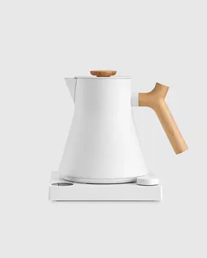 Quince Fellow Corvo Ekg Pro Electric Kettle - White With Maple