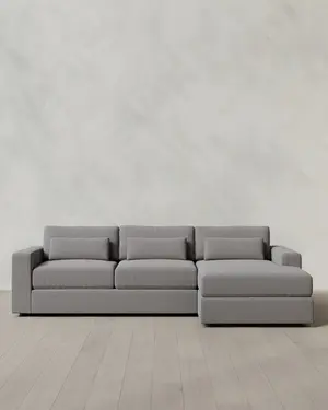 Quince Ashford Deep Seat Chaise Sectional Ash