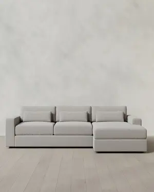 Quince Ashford Deep Seat Chaise Sectional Fog