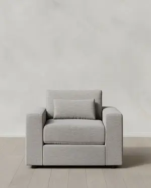 Quince Ashford Deep Seat Chair And A Half In Performance Basketweave - Fog