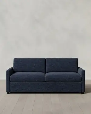 Quince Brennan Sleeper Sofa In Performance Chenille Linen Blend Ink