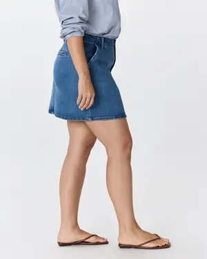 Quince Stretch Denim Mini Skirt - Atlantic Blue