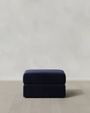 Quince Ashford Deep Seat Ottoman In Performance Velvet Midnight