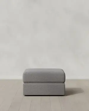 Quince Ashford Deep Seat Ottoman In Performance Basketweave - Ash