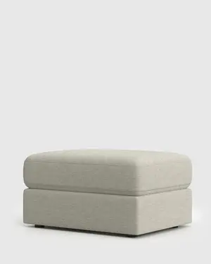 Quince Ashford Deep Seat Ottoman In Performance Basketweave - Ash