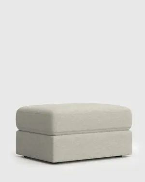 Quince Ashford Deep Seat Ottoman In Performance Basketweave - Ash