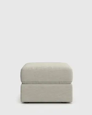 Quince Ashford Deep Seat Ottoman In Performance Basketweave - Ash