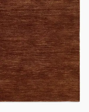 Quince Wells Hand-loomed Wool Rug - Rust