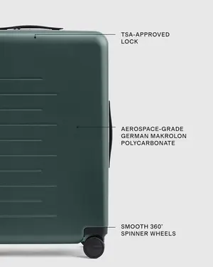 Quince Expandable Suitcase Set - Dark Green
