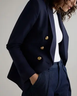 Quince Convertible Blazer - Navy