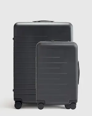 Quince Quince Expandable Carry-On And Large Check-In Suitcase Set Black