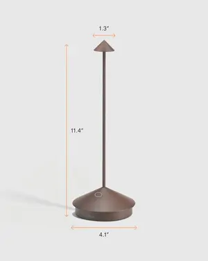 Quince Zafferano America Pina Pro Rechargeable Table Lamp Zafferano - Rust