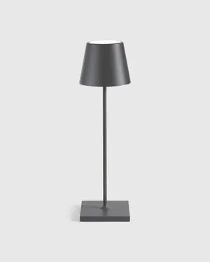 Quince Zafferano America Poldina Pro Rechargeable Table Lamp Zafferano - Dark Grey