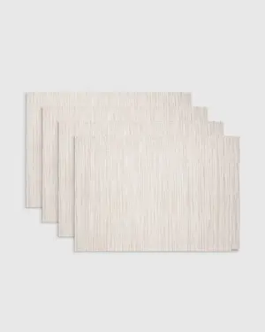 Quince Chilewich Bamboo Easy-care Rectangular Placemat, Set Of 4 - Coconut