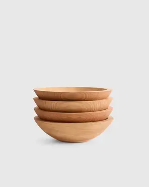 Quince Handcrafted Wooden Bowls - Beech Wood
