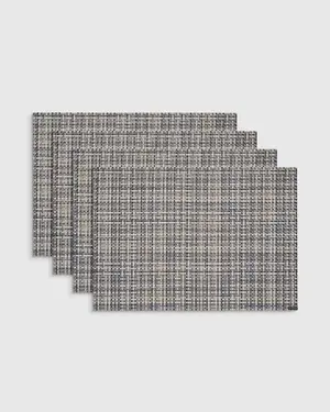 Quince Chilewich Basketweave Easy-care Rectangular Placemat, Set Of 4 - Coast