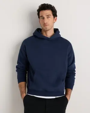 Quince Fleece Hoodie - Washed Deep Navy