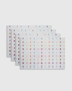 Quince Chilewich Sampler Easy-care Rectangular Placemat, Set Of 4 White