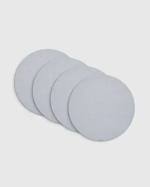 Quince Chilewich Mini Basketweave Easy-care Round Placemat, Set Of 4 - Sky